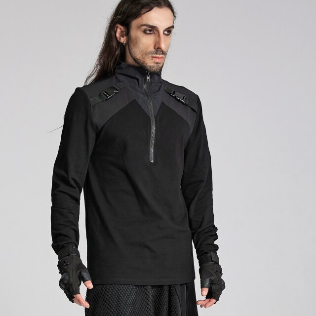 Punk Rave Cyber Goth Longsleeve with zip | BOUDOIR NOIR