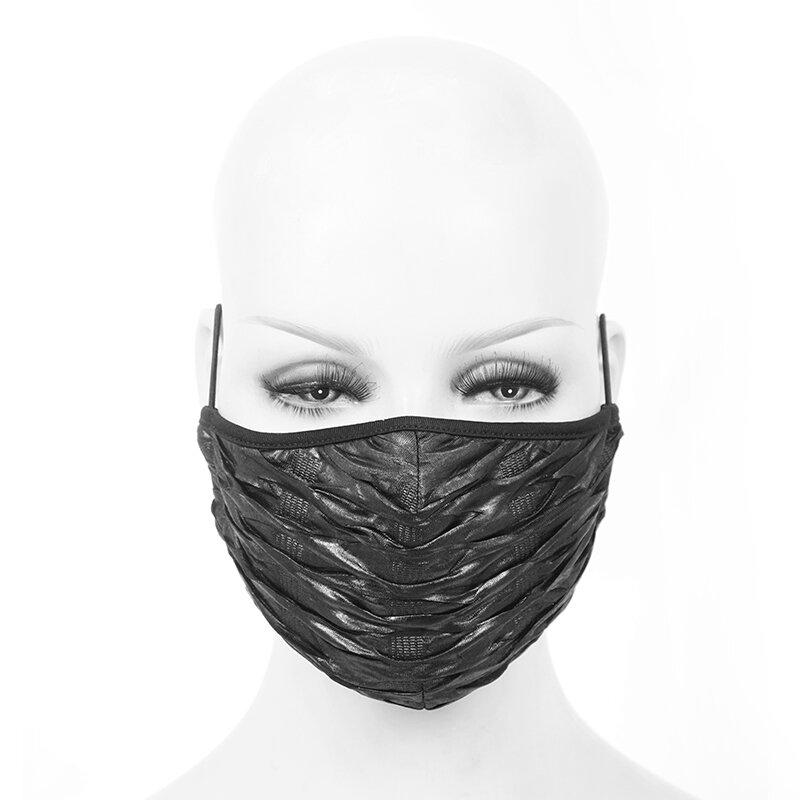 Black punk goth face mask "Cyber Wave" | BOUDOIR NOIR