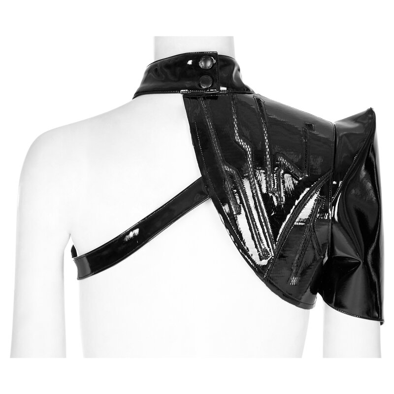 Punk Rave Cyber Goth PVC Half Bolero | BOUDOIR NOIR